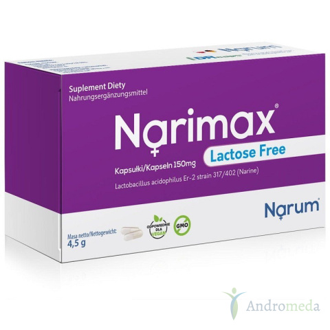 Narum Caps Lactose Free 150mg 30 kaps Narine - Bio sklep Andromeda